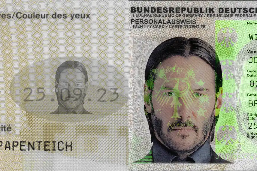Owl PSD High Quality Fake Template Germany ID Card Template 2010
